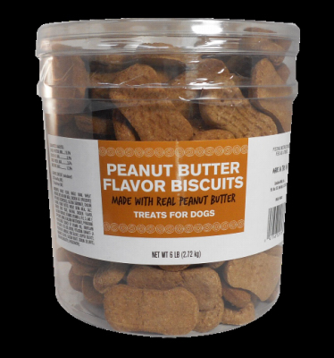 Dog Biscuits, Peanut Butter Flavor, 6 Lb. Jar - True Value Hardware