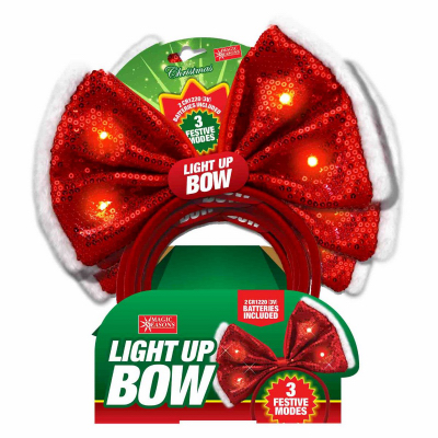 LED Flashing Christmas Bow Headband - True Value Hardware