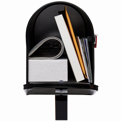 Mailbox-To-Go All-in-One Mailbox & Post Combo, Black Steel - True Value ...