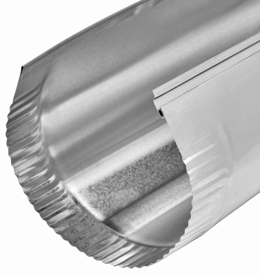 Aluminum HVAC Snap Lock Pipe, 4 In. x 2 Ft. - True Value Hardware