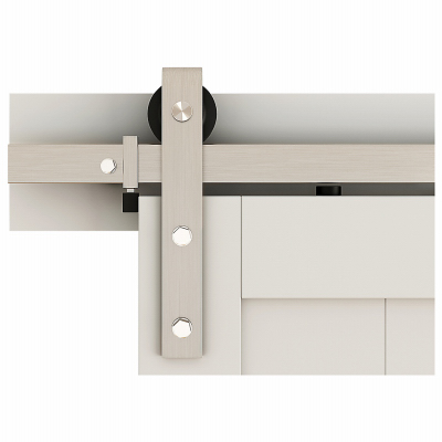 Interior Sliding Door Hardware Kit, 2-Pc. Track, Satin Nickel - True ...