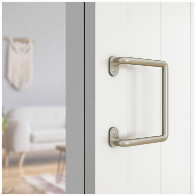 Troy Bar Sliding Door Bar Pull, Modern, Satin Nickel, 8 In. - True ...