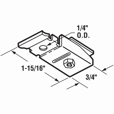 Adjustable Pivot Bracket, Top Mount, Steel, 1/4 In. OD x 1-15/16 In ...
