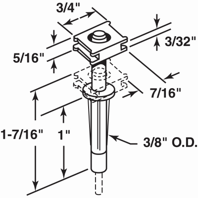 Nylon Bi-Fold Door Top Guide for Alliance Doors, 2-Pk. - True Value ...