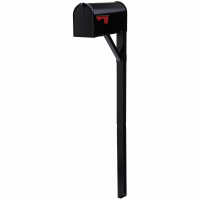 Steel Drive-in Mailbox Post Kit, For Top-Mount Mailboxes, Black, 60-In ...