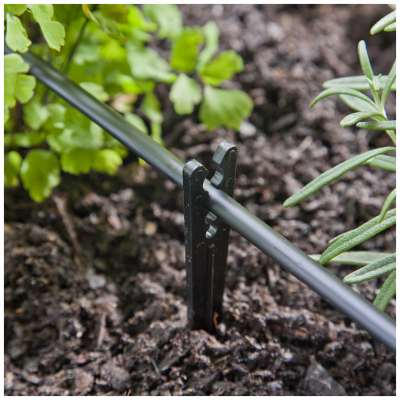 Heavy-Duty Tubing Support Stake for 1/8 - 1/4 in. Tubing, Plastic, 6-In ...