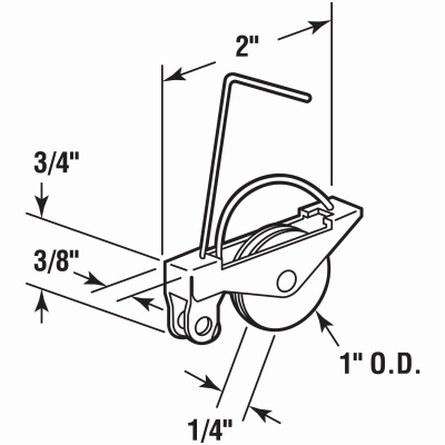 Sliding Screen Door Tension Spring with Concave Rollers, 1 In. 2-Pk ...