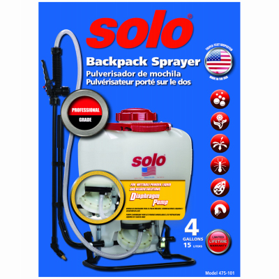 Backpack Garden Sprayer, Diaphragm Pump, Carry Handle, 4-Gallons - True ...