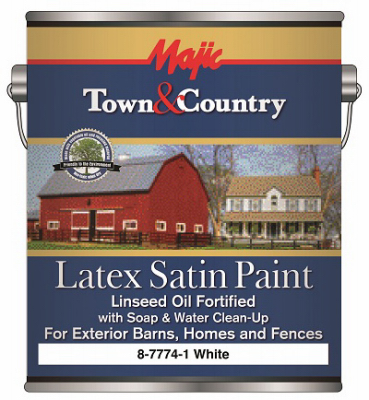 Town & Country Exterior Paint, Satin Latex, White, Gallon - True Value ...