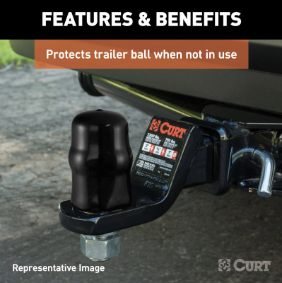 Trailer Ball Cover for 2-5/16 In. Balls, Black Rubber - True Value Hardware
