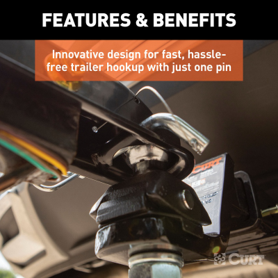 Quickpin No-Latch 2 In. Trailer Coupler, 2-1/2 In. Channel, 3,500 Lb. Strength - True Value Hardware