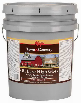 Town & Country Exterior Barn & Fence Paint, Oil Base, High Gloss, Red ...
