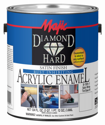 Diamondhard Anti-Rust Acrylic Paint, Satin White, Tint Base 1, Gallon ...