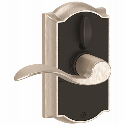 Touch Keyless Entry Lever Lockset, Camelot Trim, Satin Nickel - True ...
