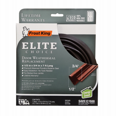 Elite Choice Door Weatherseal, Brown, 1/2 x 3/4 In. x 7 Ft. - True ...