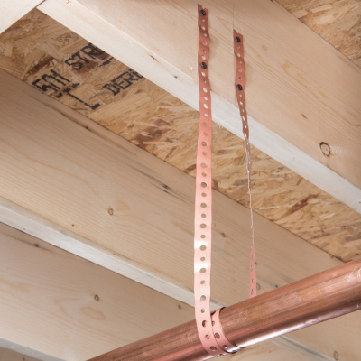 Hanger Strap, Copper-Plated Steel, 3/4-In. x 10-Ft. - True Value Hardware