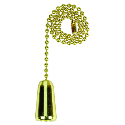 Lamp Pull Chain, Brass Teardrop, 12-In. - True Value Hardware