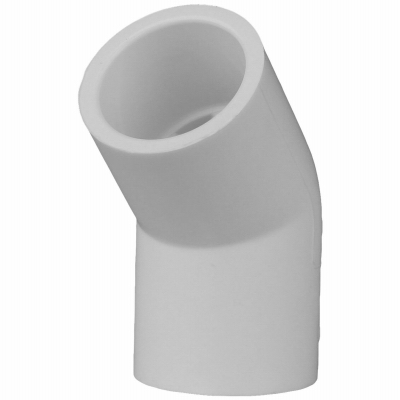 Schedule 40 PVC Ell, 45-Degree, White, 4 In. - True Value Hardware