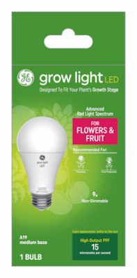 LED Horticultural Grow Light Bulb for Fruit & Flowers, A19 Shape, 1.9 ...
