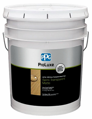 ProLuxe SRD Semi-Transparent Wood Stain, Matte Clear Tint Base, 5 ...