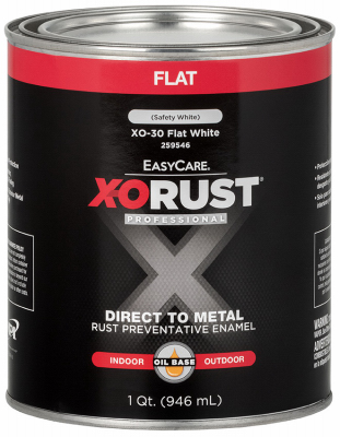 X-O Rust Premium Anti-Rust Oil-Base Paint, Flat White, Qt. - True Value ...