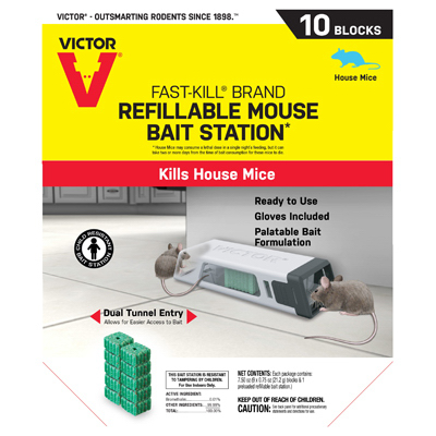 Mouse Bait Station, Refillable, 10-Ct. - True Value Hardware