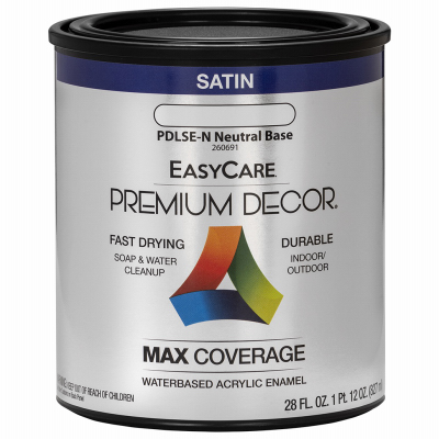 Premium Decor Acrylic Paint, Neutral Base Satin, 1 Qt. - True Value ...