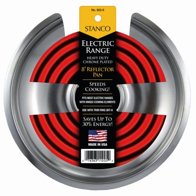 Electric Range Reflector Pan, Fixed-Element, Chrome, 8 In. - True Value ...