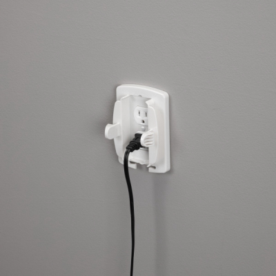 Outlet Cover with Cord Shortener, White. - True Value Hardware