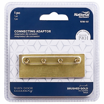 Sliding Door Connecting Adaptor, Brushed Gold - True Value Hardware