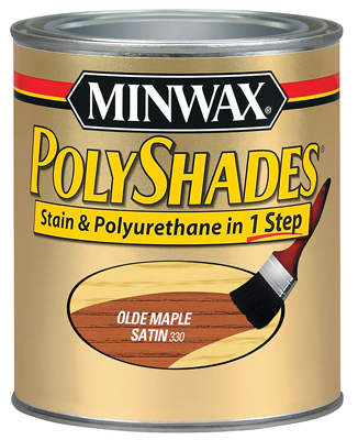 Polyshades Wood Stain, Satin Olde Maple, 1/2 Pt. - True Value Hardware