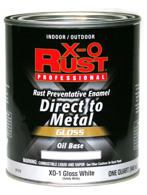 X-O Rust Premium Anti-Rust Oil-Base Enamel, White Gloss, 1 Qt. - True ...
