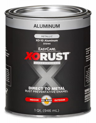 X-O Rust Premium Anti-Rust Oil-Base Enamel, Aluminum Gloss, 1 Qt ...