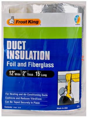 Fiberglass Duct-Wrap Insulation, 12 x 2 In. x 15 Ft. - True Value Hardware