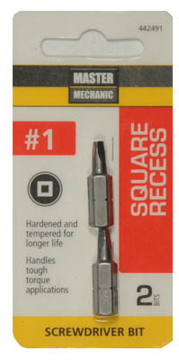 SQ1 Square Recessed Bit Tip, 1 In. 2-Pack - True Value Hardware