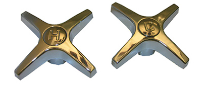 Lavatory Sink & Tub/Shower Handles, Universal, Cross, Chrome, Pr ...
