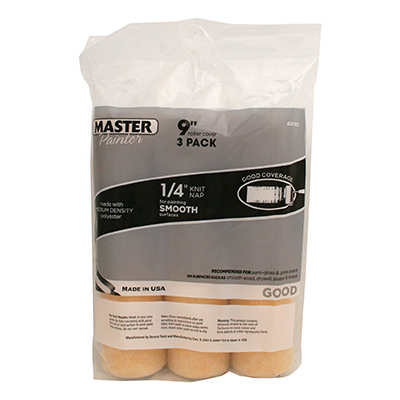 Paint Roller Covers, 9 x 1/4 In. Nap, 3-Pack - True Value Hardware