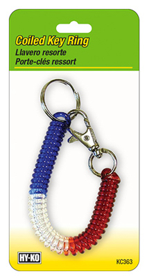 Red, White & Blue Wrist Coil & Key Rings - True Value Hardware