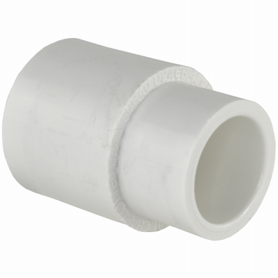 Schedule 40 PVC Pressure Reducing Coupling, White, 1 x 3/4 In. - True ...
