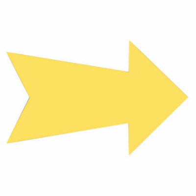Blank Arrow Sign, Yellow Corrugated Plastic, 9 x 23 In. - True Value ...