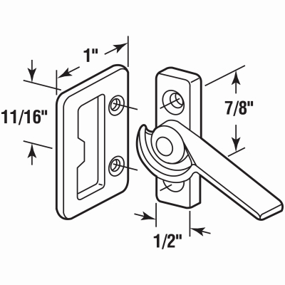 Sliding Window Cam Latch, Zinc Diecast, Left Hand, 2-Pk. - True Value ...