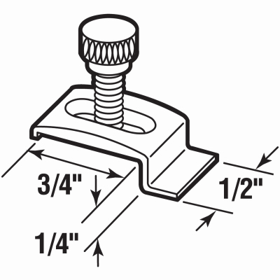 Storm Door Panel Clip with Screws, White Aluminum, 1/4 In., 8-Pk ...