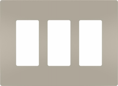 Three-Gang Screwless Wall Plate, Nickel - True Value Hardware