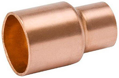 Wrot Copper Pipe Coupling With Stop, 1/2 x 1/4 In. - True Value Hardware