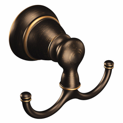 Double Robe Hook, Mediterranean Bronze - True Value Hardware