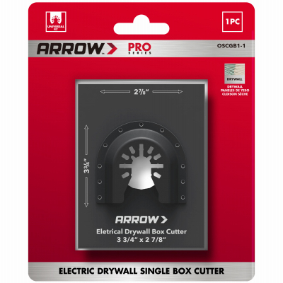 Oscillating Tool Drywall Cutter for Single Electric Box, 2-7/8 x 3-3/4 ...