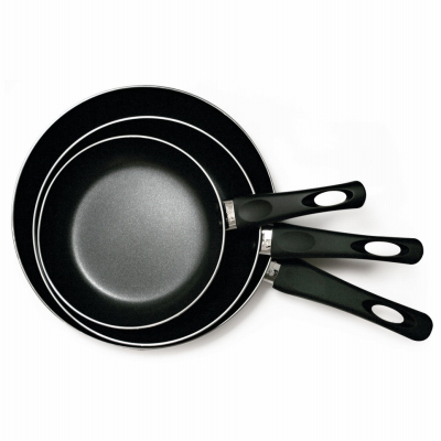 Elements 3-Pc. Fry Pan Set, Non-Stick Coated Aluminum, Gray - True ...
