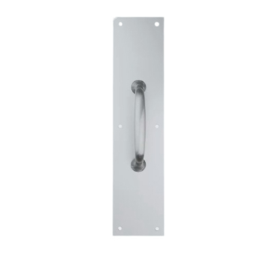 Door Pull Plate, Satin Aluminum, 3-1/2 x 15 In. - True Value Hardware