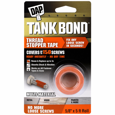 Tank Bond Thread Stopper Screw Tightening Tape, 5/8 In. x 5 Ft. - True ...