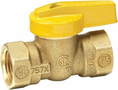Brass Gas Ball Valve, Lever Handle, 1/2 In. FIP x 1/2 In. FIP - True ...